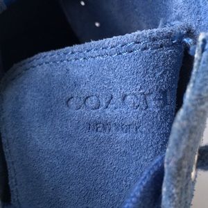 Coach | Shoes | Coach Blue Suede Sneakers Size 85m | Poshmark